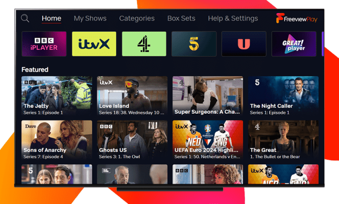 Freeview tv app store