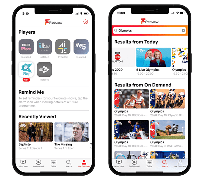 Mobile app | Freeview