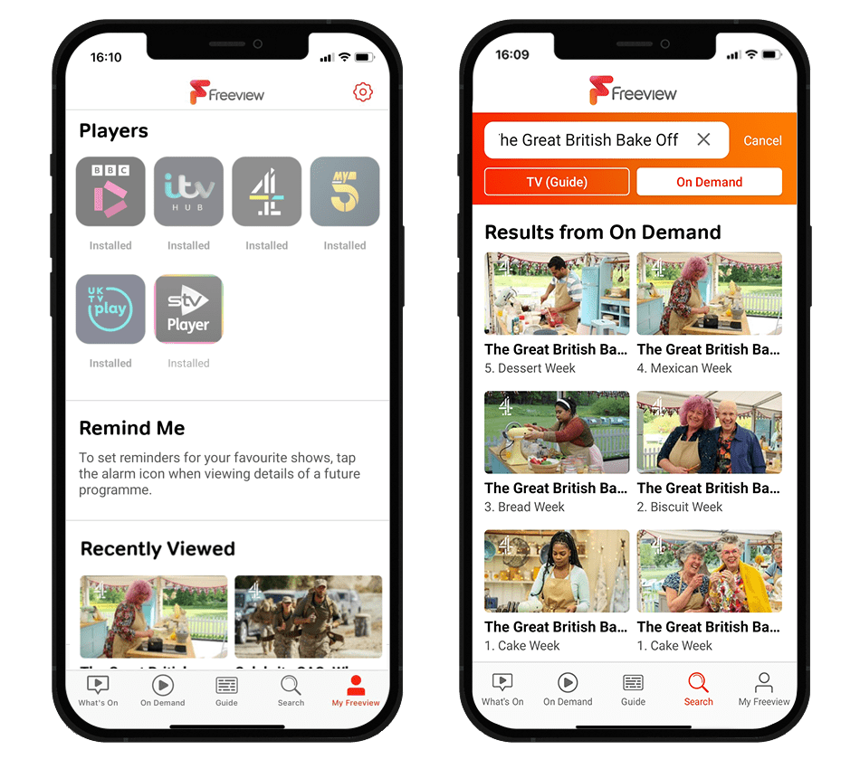 Mobile app | Freeview
